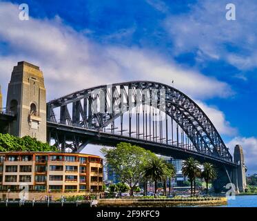 The Sydney Harbour Bridge, the largest steel arch bridge in the world ...
