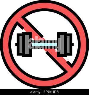 contraindicated load color icon vector illustration Stock Vector Image ...