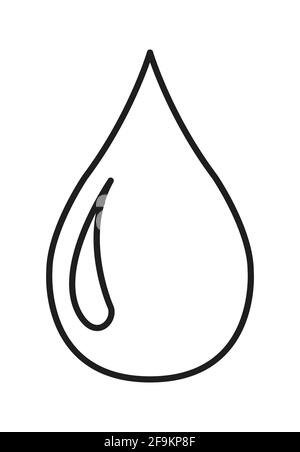 Water drop icon, aque nature symbol. Sign isolated design vector ...