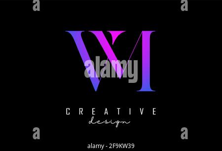 letter vm serif font logo vector Stock Vector Image & Art - Alamy