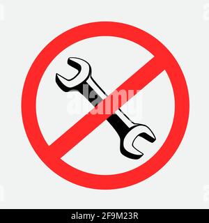 hammer knocking prohibited sign symbol Stock Vector Image & Art - Alamy