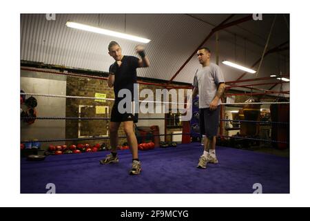 Boxing training for Richard Sharp at Fitzroy Lodge on Lambeth road in ...