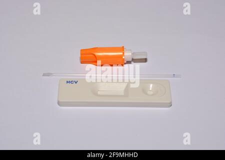 Hepatitis C virus rapid screen test components ( cassette, pipette and ...