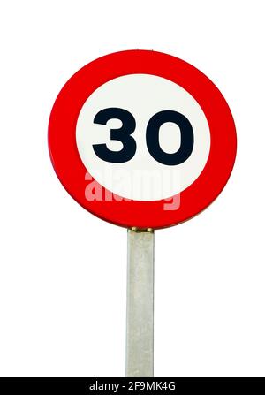 Blank Speed Limit or No Entry Signs Stock Photo - Alamy