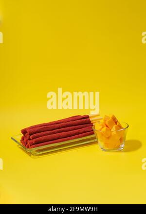 tamarind stick, rich, sweet and red Mexican snack Stock Photo - Alamy