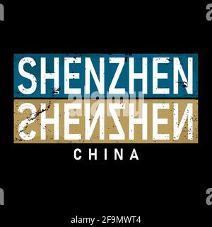 Shenzhen. Colorful typography text banner. Vector the word shenzhen ...