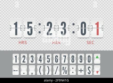 Vintage floating symbols for time meter vector template. Analog ...