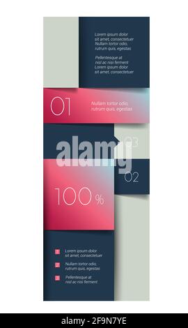 Abstract vector gradient minimalistic infographic template composed of ...