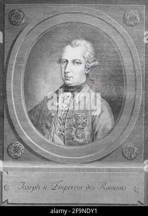 A portrait of Joseph I, Holy Roman Emperor, depicted in a regal manner ...