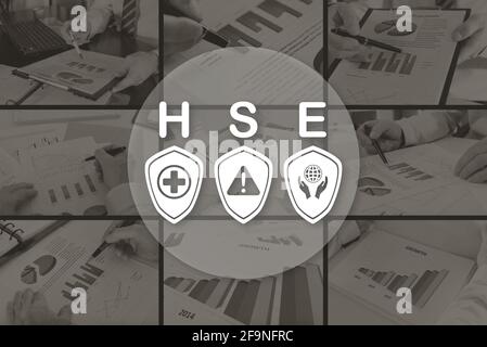 Hse concept illustrated by pictures on background Stock Photo - Alamy