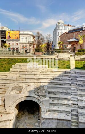 Plovdiv, Historical center in springtime, HDR Image Stock Photo - Alamy