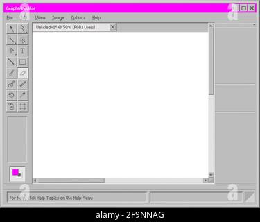 Computer screen with 90s retro software windows open on desktop. Vector ...