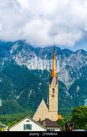 View of a church in Schaan, Liechtenstein Stock Photo - Alamy