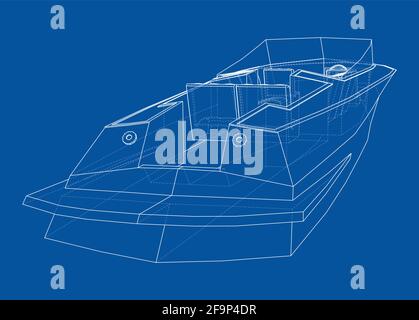 Modern boat with seats. Vector Stock Vector Image & Art - Alamy