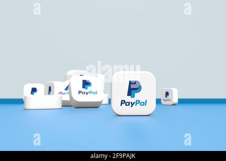 Paypal, Social Media, Social Network Concept Background - illustration ...