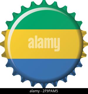 Gabon flag, vector illustration on a white background Stock Vector ...