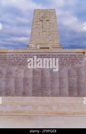 A Turkish graveyard memorial one of the Gallipoli peninsula's ...