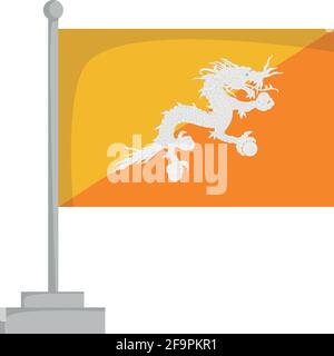 Bhutan flag, vector illustration Stock Vector Image & Art - Alamy