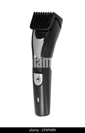 White hair clippers with nozzle side view isolated on white background ...