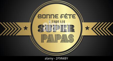 french fathers day card banner large illustration Stock Photo - Alamy