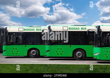 Biofuel: Environmentally friendly biogas powered green bus ("biogasbuss ...