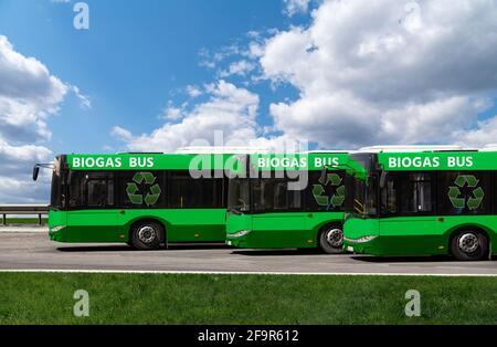 Biofuel: Environmentally friendly biogas powered green bus ("biogasbuss ...
