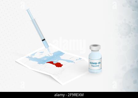 Latvia vaccination concept, vaccine injection in map of Latvia. Vaccine ...