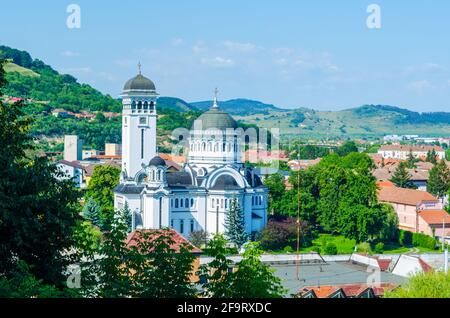view of the orthodox cathedral of saint treime in romanian city ...