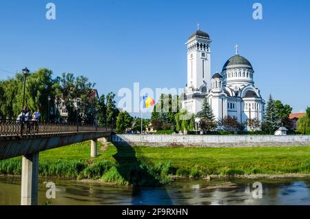 view of the orthodox cathedral of saint treime in romanian city ...