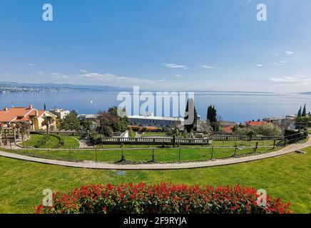 OPATIJA, CROATIA - Apr 17, 2021: Building exterior of beautiful ...