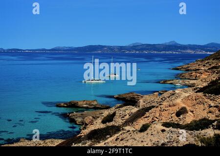 Cala Vella beach. South of Mallorca Island. Spain Stock Photo - Alamy