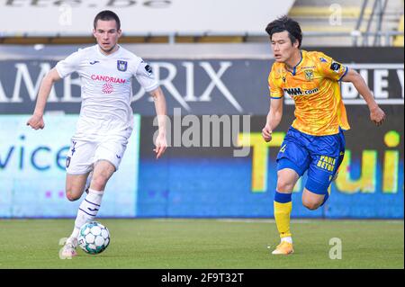 SINT-TRUIDEN, BELGIUM - APRIL 18: banner STVV volenteers during the ...