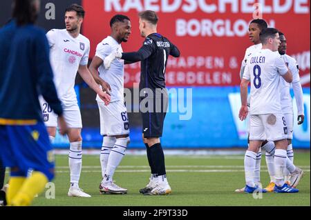 SINT-TRUIDEN, BELGIUM - APRIL 18: banner STVV volenteers during the ...