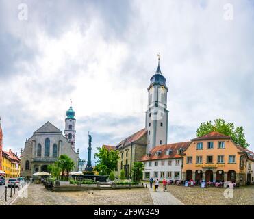 LINDAU, GERMANY, JULY 25, 2016: View of a Mangturm tower erected above ...