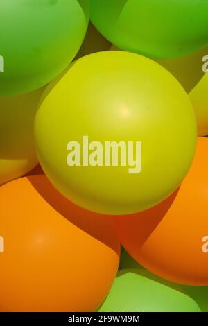 Bunch of multi color balloons for the outdoor party Stock Photo - Alamy
