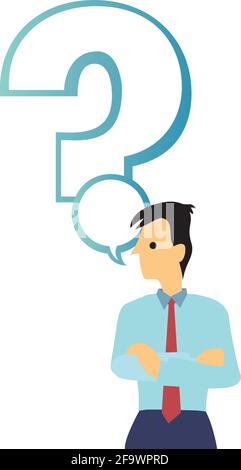 question mark with arms vector illustration Stock Vector Image & Art ...