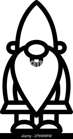 Home dwarf icon. Outline Home dwarf vector icon for web design isolated ...