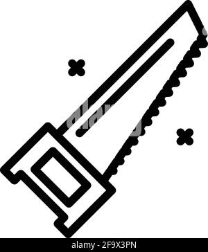 camping hand saw line icon vector illustration Stock Vector Image & Art ...