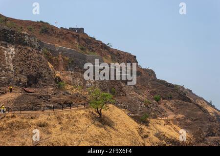 Entrance gate of Vishalgad Fort, Kolhapur, Maharashtra, India Stock ...