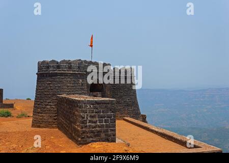 Entrance gate of Vishalgad Fort, Kolhapur, Maharashtra, India Stock ...