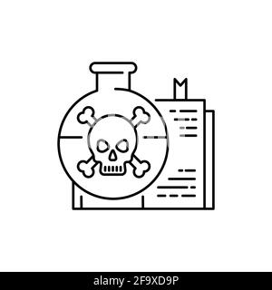 Toxicology color line icon. Pictogram for web page, mobile app, promo ...