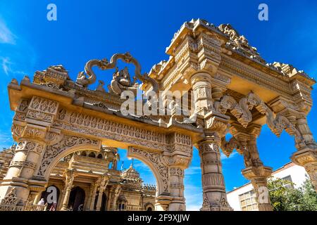 Ornate limestone Hindu temple Shri Vallabh Nidhi Mandir in Alperton ...