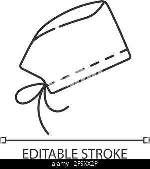 Disposable surgical cap linear icon Stock Vector Image & Art - Alamy