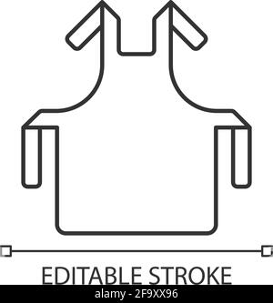 apron ppe protective equipment line icon vector illustration Stock ...