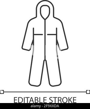 coveralls ppe protective equipment line icon vector. coveralls ppe ...