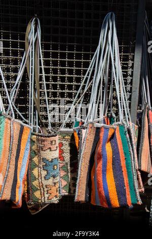 Traditional style handmade woven bags of fabric Stock Photo - Alamy