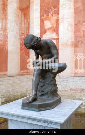 'Boy Pulling out a Splinter'. Copy after an antique original. Italy ...