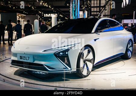 The IM L7 sedan concept, produced by a joint venture between SAIC and ...