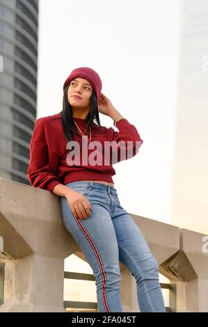 Side profile photo of young attractive boss lady crossed hands ...