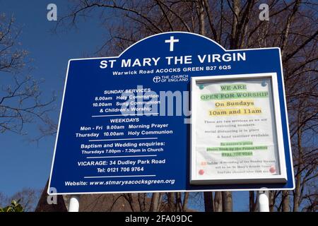 St Mary the Virgin Church, Acocks Green, West Midlands, England, UK ...